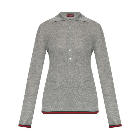 Gucci | Sweaters | Gucci Grey Tops Polo Tops Women | Poshmark